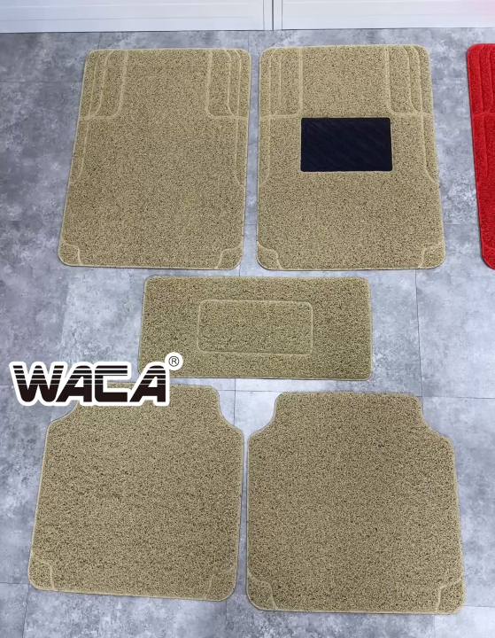 WACA jpp พรมไวนิลดักฝุ่น พรมปูพื้นรถยนต์ แผ่นท้าย มีปุ่มกันลื่นและแผ่นยางกันพรมสึก ดักฝุ่น ไวนิล ...