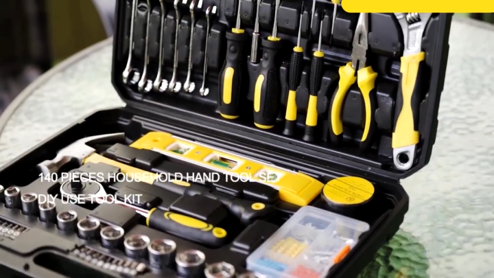 KEELAT 108pcs Tool Set DIY Toolbox Kit Screwdriver Wrench Hammer Socket ...