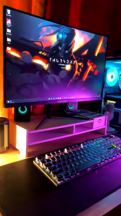 EXPOSE 19" 22" 24" 27" Computer Monitor Full HD Curved Monitor with ...