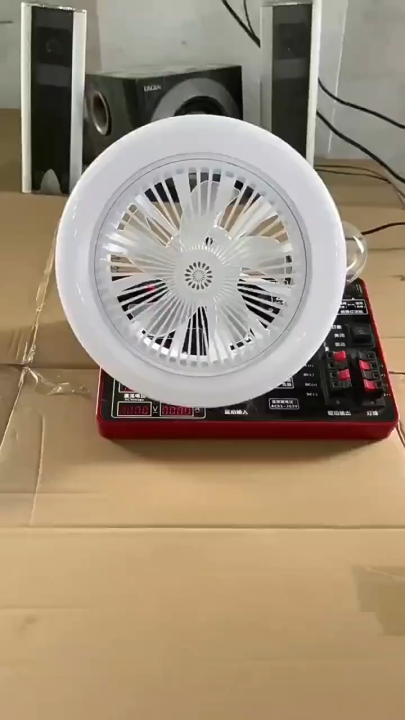 LED Fan Light E27 Screw Ceiling Fan Light 360° Rotation With Remote ...