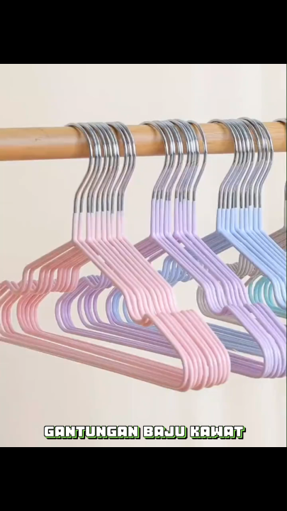 Hanger Kawat ISI 10 PCS Hanger Gantungan Baju Stainless Ukuran ...
