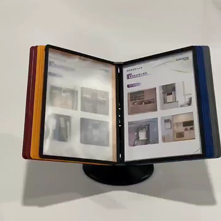 A4 Wall-Mounted Folder Page-Turning Display File Rack Document Rack ...