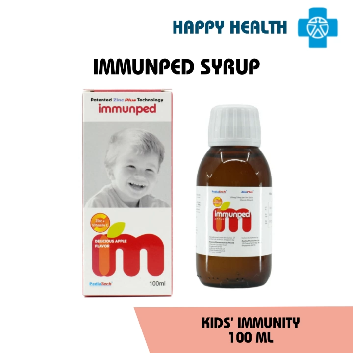 Immunped Syrup 100ml (EXP JUL 2027) (Vitamin C + Zinc for Kids ...