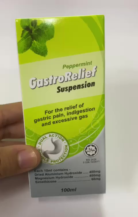 GastroRelief Antacid Suspension (Freshmint) - For Indigestion & Gastric ...