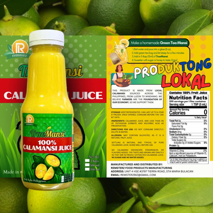 TrueMansi 100% Pure Calamansi Juice 12oz (350ml) | Lazada PH