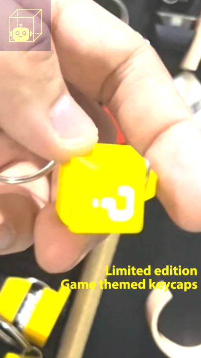 PixelBlock3D Single Key Fidget Keychain Mechanical Keyboard Keycaps ...