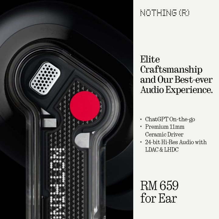 Nothing Ear | Premium 11mm ceramic driver | 24-bit Hi-Res Audio with ...