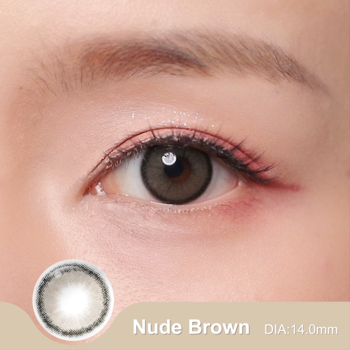 【🔥Produk terlaris】Magister Contact Lens Power(0.00~-6.00) Brown Contact ...