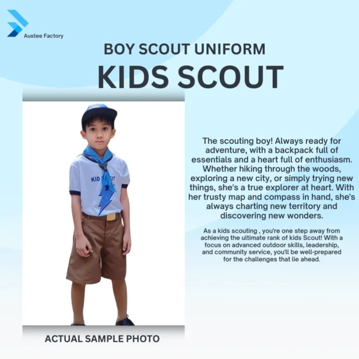 Checked Austee Boyscout Set Bsp Grade 4to6 Scout Uniform | Lazada PH