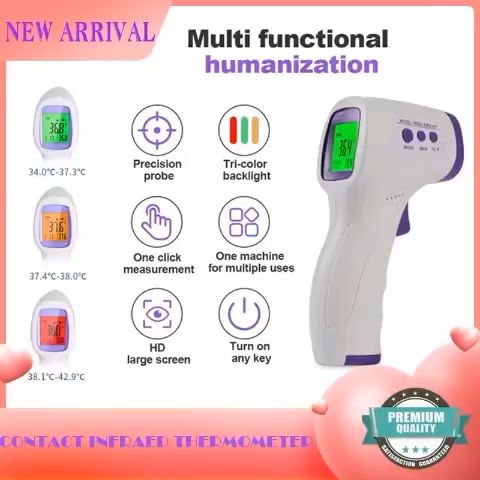 Infrared Forehead Thermometer Non- Contact - Thermal Gun Scanner ...