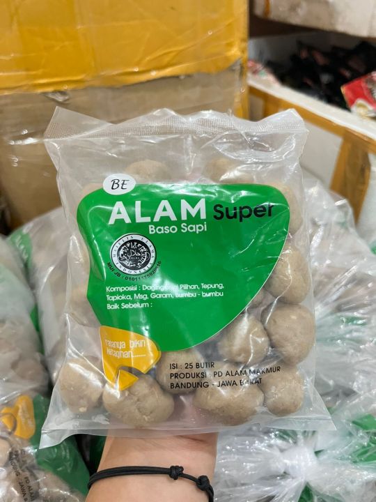 Baso sapi dan ayam merk alam super | baso alam super isi 25 butir ...