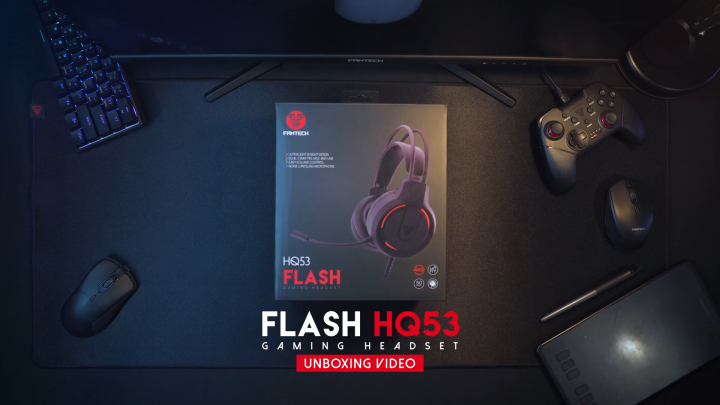 Fantech HQ53 FLASH Adjustable Headband Gaming Headset USB Headphones with Noise Cancelling ...