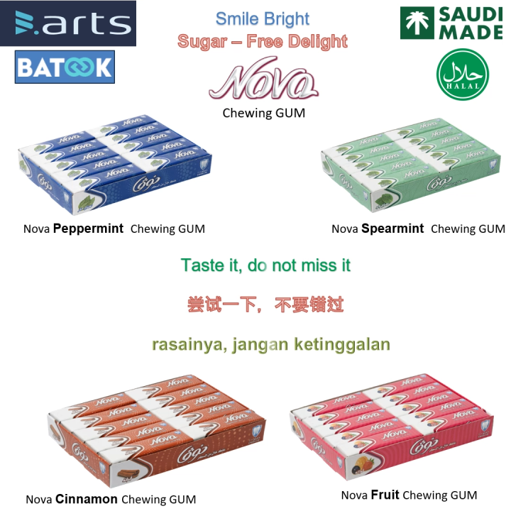 Nova Chewing GUM packet (5 Stick finger x 20) Saudi Arabia Product ...