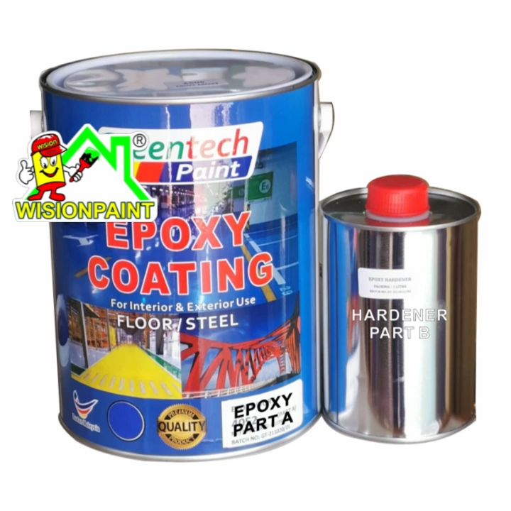 1L or 5L ( GREENTECH EPOXY ) FLOOR PAINT HEAVY DUTY & WATERPROOF ...