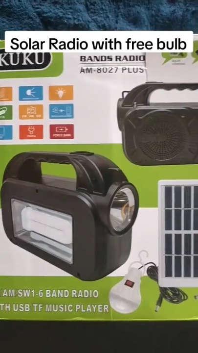 Speaker Portable Dan Senter Panel Surya FLECO AM-0287 [ Free Bohlam ...