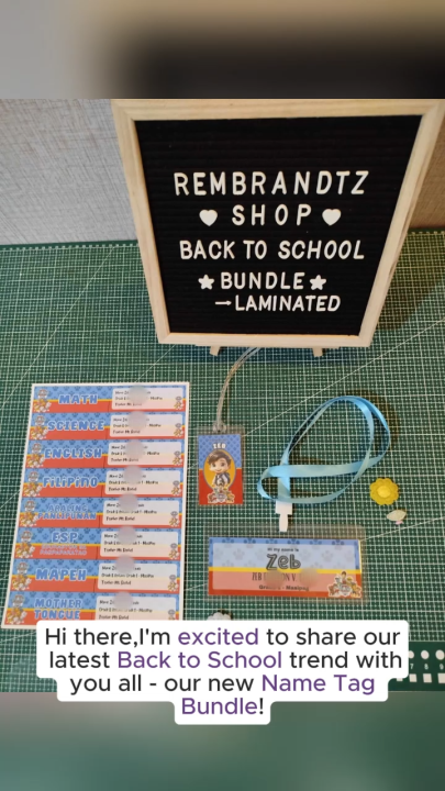 Back to school Bundle - PVC/Laminated Name Tag Bundle (Personalized ...