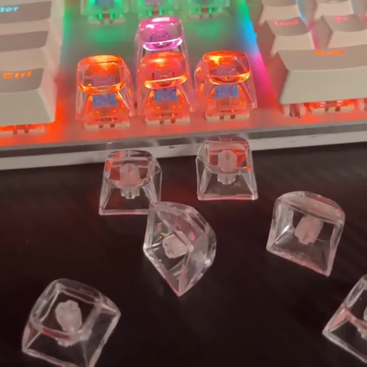 Fully Transparent Mechanical Keyboard Keycaps, High Thickness, Thicker ...