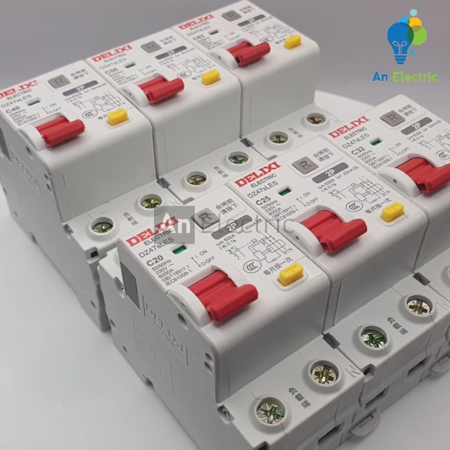 Cầu dao chống giật 1 pha 2P 20A / 25A / 32A / 40A / 50A / 63A 30mA RCBO DELIXI DZ47sLES – CB ...