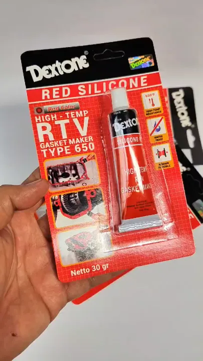 Dextone Lem Besi Red Silicone 30 Gram Lem Tahan Panas Lem Mesin ...
