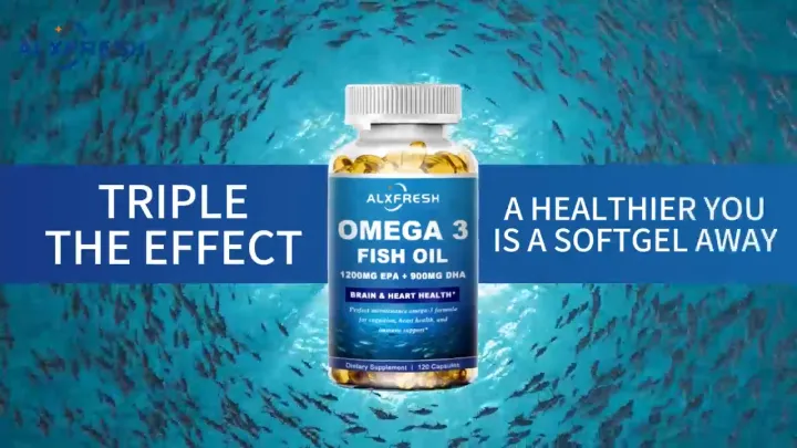 Alxfresh 3 Bottles Omega-3 Fish Oil Capsules Supplement Rich In DHA EPA ...