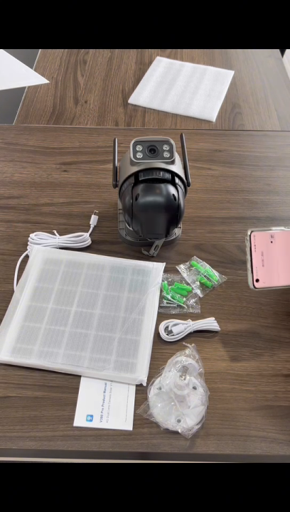 DOSEN Solar Dual Lens CCTV Camera VCS20 For House V380 PRO WiFi/4G IP ...