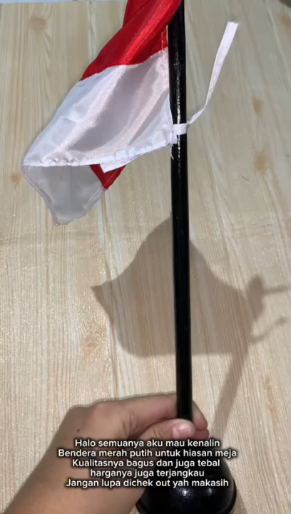Bendera merah putih meja / ada tiang tongkat / bendera merah putih ...