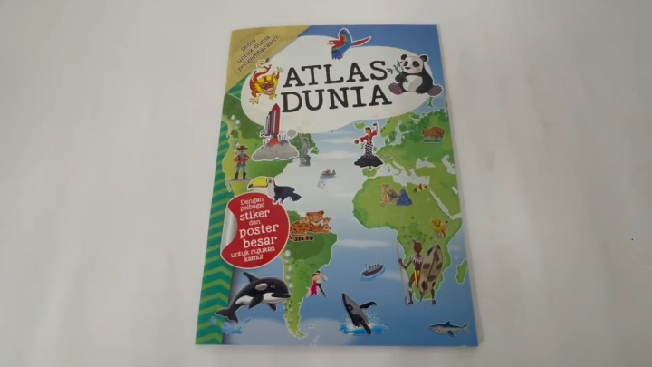 Atlas Dunia Buku Aktiviti & Stiker Poster Dengan Fakta & Ilustrasi ...