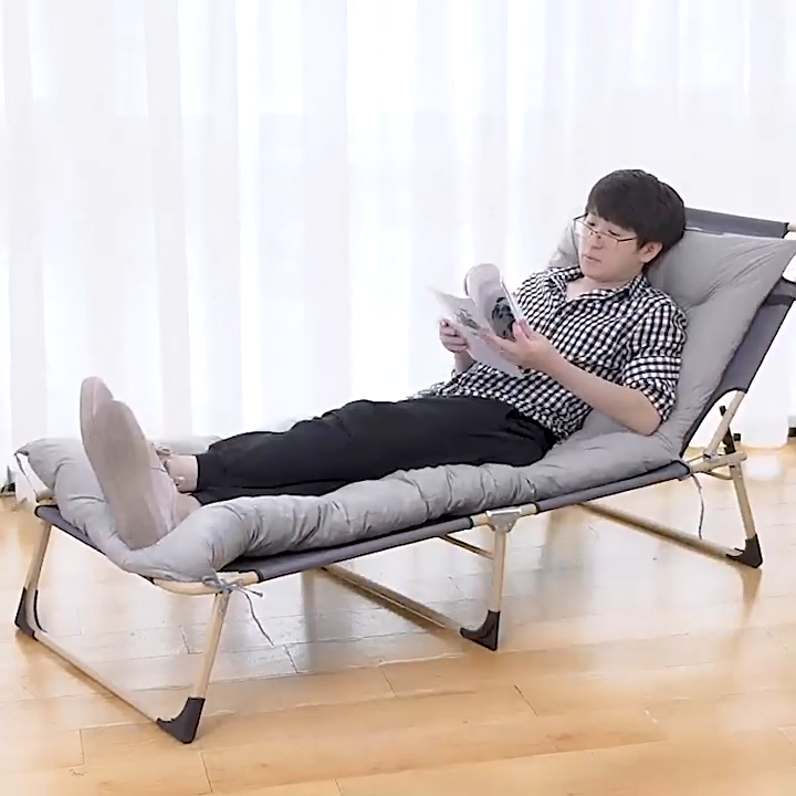 Portable Folding bed With Bed Frame Adjustable Back Lightweight Bed Day ...