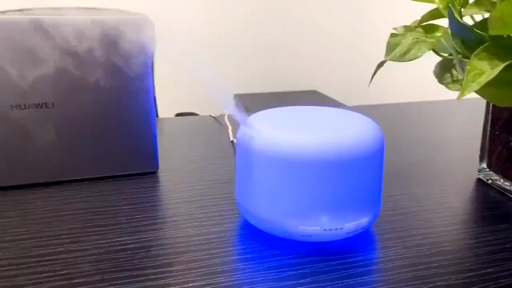 500ml 7 LED Color Ultrasonic Air Humidifier (White) Aromatherapy ...