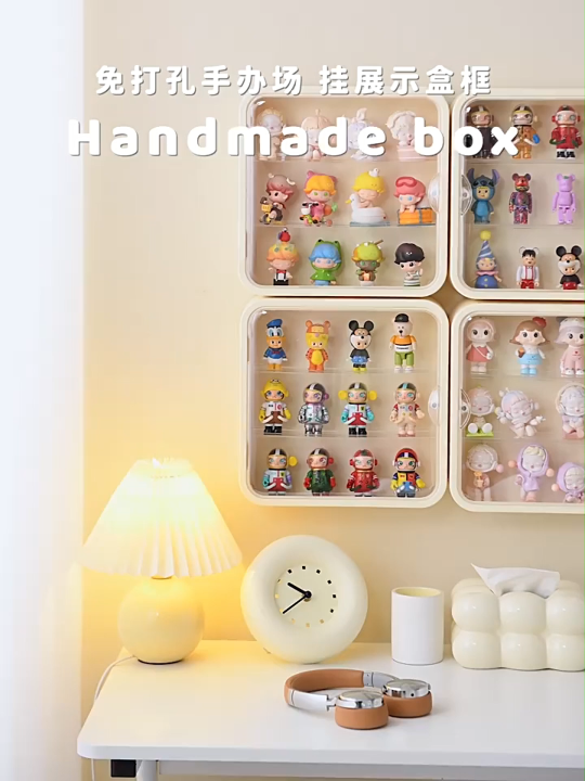 Acrylic Popmart Display Box Figurine Display Case Cabinet Rack With ...