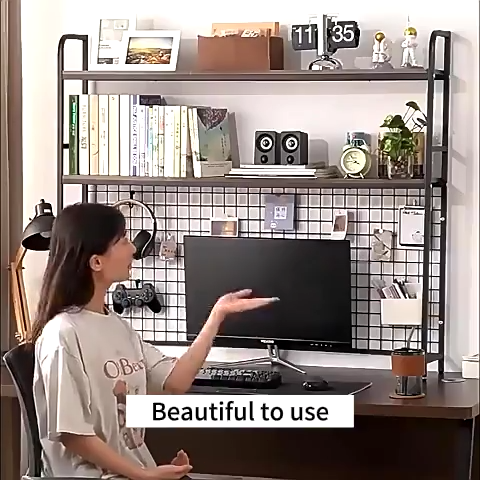 Rak Desktop Storage Rak Meja Stationery Rak buku Storage Rak Polaroid ...