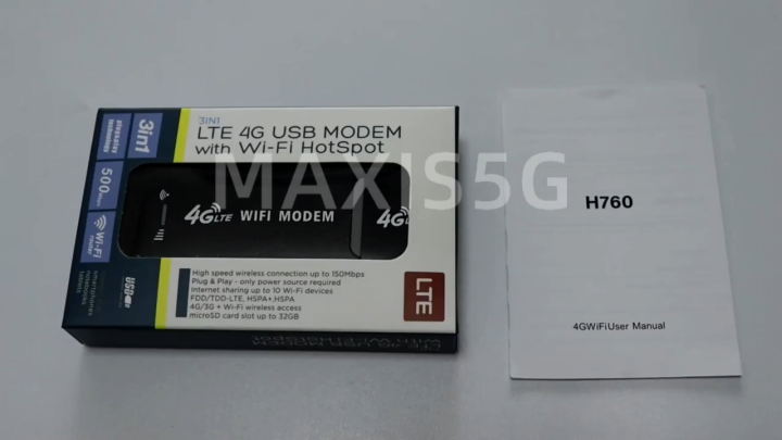 H760 Hotspot 4G LTE Modem WiFi Dongle Router USB dongle portable ...
