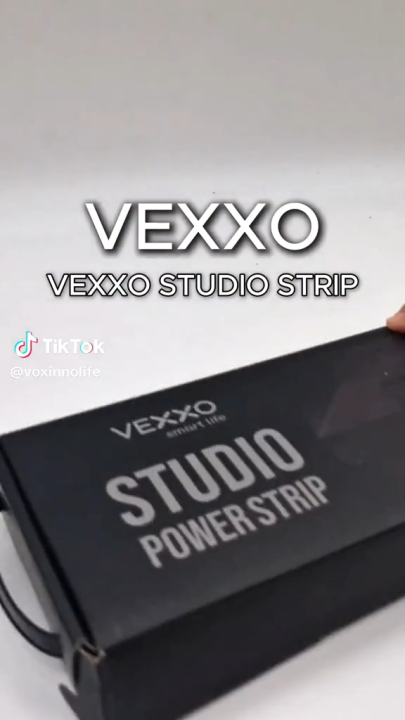 VEXXO Studio PowerStrip มีระบบกันไฟกระชาก ปลั๊กไฟ 8 สวิตช์ 8 ช่องเสียบ 2 USB + 1 TYPE-C + 1 TYPE ...