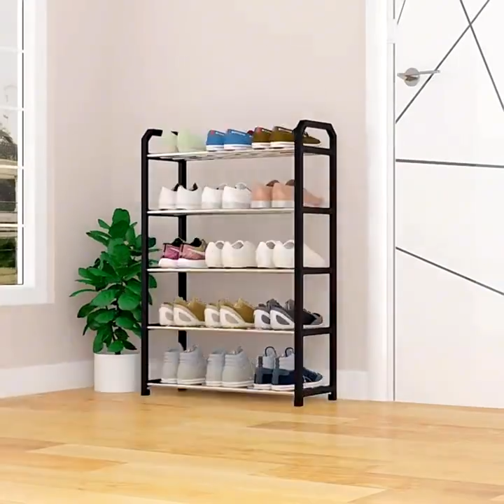 3/4/5 Layer Shoe rack Stainless Steel Stackable Shoes Organizer Storage ...