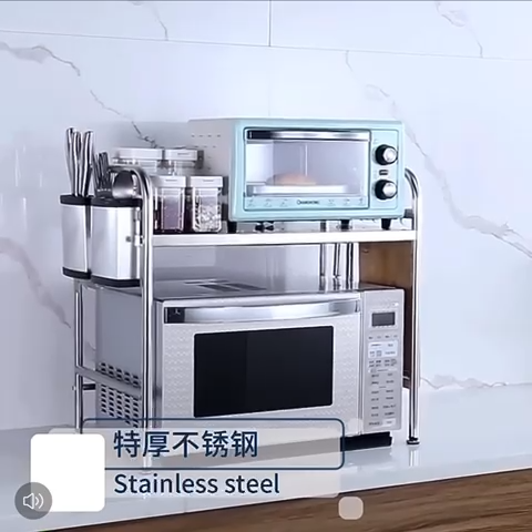 >SG Stock> SS304 Kitchen Countertop Organizer Rack Kitchen Storage Rack ...