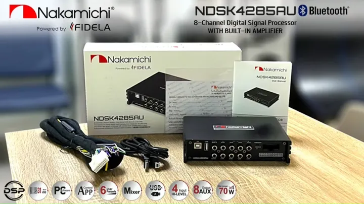 เพาเวอร์แอมป์ DSP Amplifier NAKAMICHI DSP NDSK4285A 31 BAND EQUALIZER เข้า2 ออก 8 เสียงดี ครบ ...