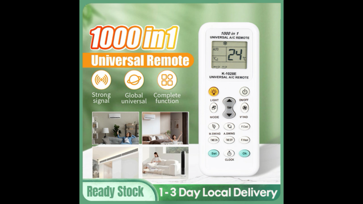 1000 in 1 Universal Air Conditioner Remote Control Air Conditioner ...