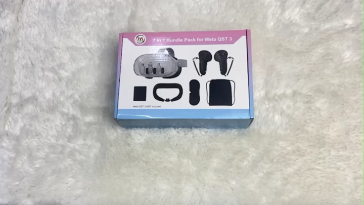 Bundle Pack for Meta Quest 3 JYS 7 in 1 (กรอบใสใส่ Meta Quest 3)(กรอบใสและซิลิโคนใส่ Meta Quest ...