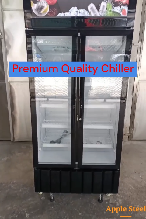2 Door Display Chiller/Two Door Showcase Chiller Large 650 Liter/Peti ...