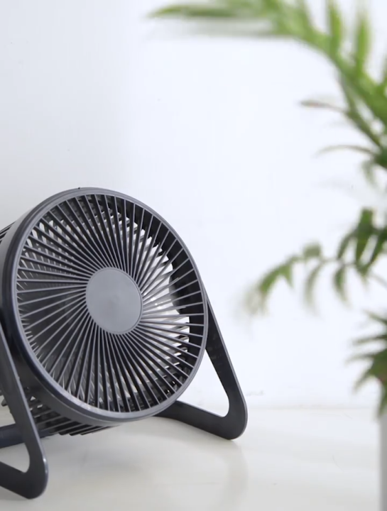 Portable mini fan 5 inch silent usb fan 360° rotating desktop fan ...