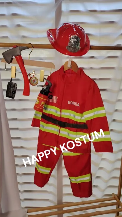 💥Ready Stock Bomba Costume Kids Fireman Malaysia Kostum untuk Budak ...