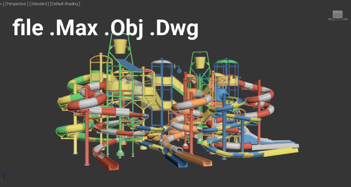 WATER SLIDE 3D (e-001) .MAX .OBJ .DWG | Lazada Indonesia