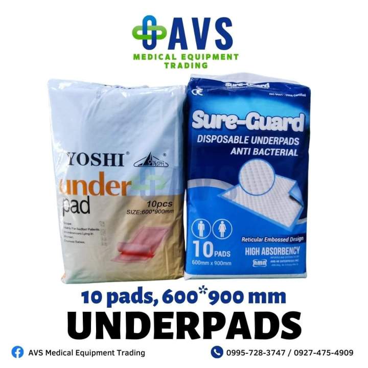Underpads Disposable (Yoshi , Sureguard) 10's | Lazada PH