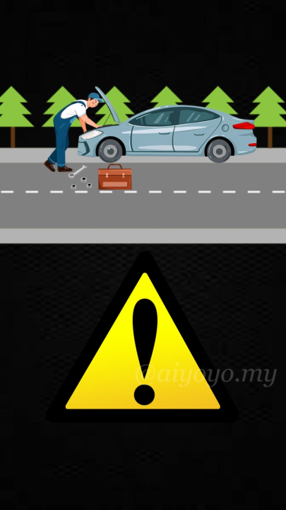 Car Vehicle Safety Reflective Triangle Warning Sign Emergency Breakdown ...