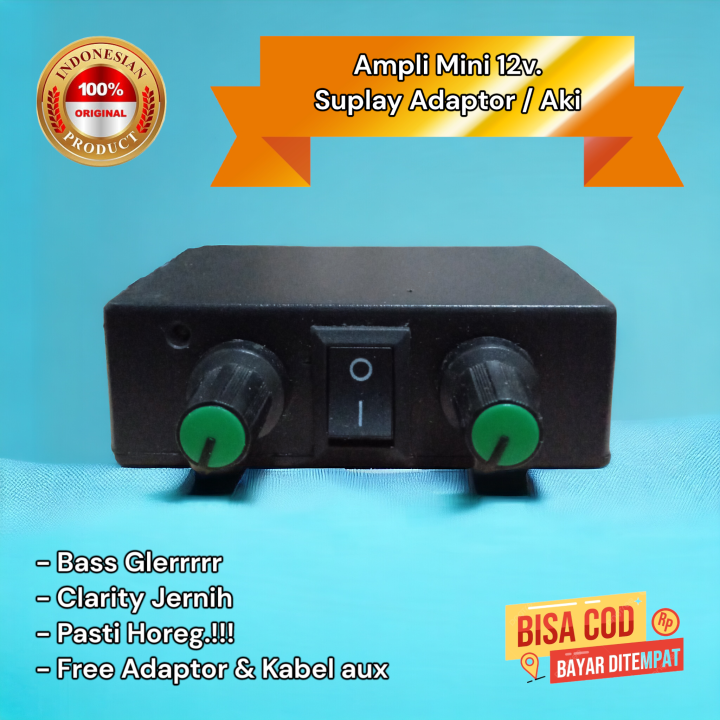 Ampli mini stereo 12v dc 2x15watt | Lazada Indonesia