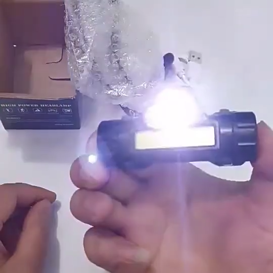 Lampu Suluh Kepala Led Cob Headlamp Headlight Usb Rechargeable