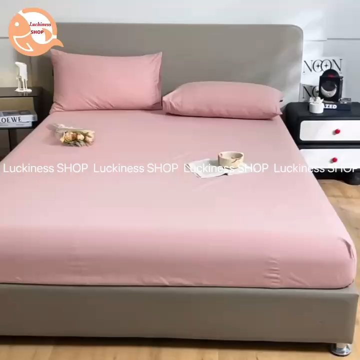 Luckiness 3ฟุต 3.5ฟุต 5ฟุต 6ฟุต ผ้าปูเตียงสีพื้น ผ้าปูที่นอนกันไรฝุ่น ...