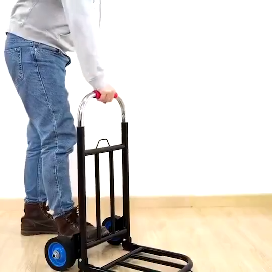 👍Trolley Foldable Hand Truck 6 Wheels Climb Stairs Troli Barang Pasar ...