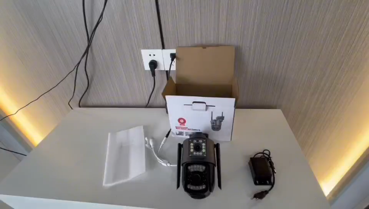 EMO cctv camera connect cellphone V86 4G Dual lens Outdoor ...