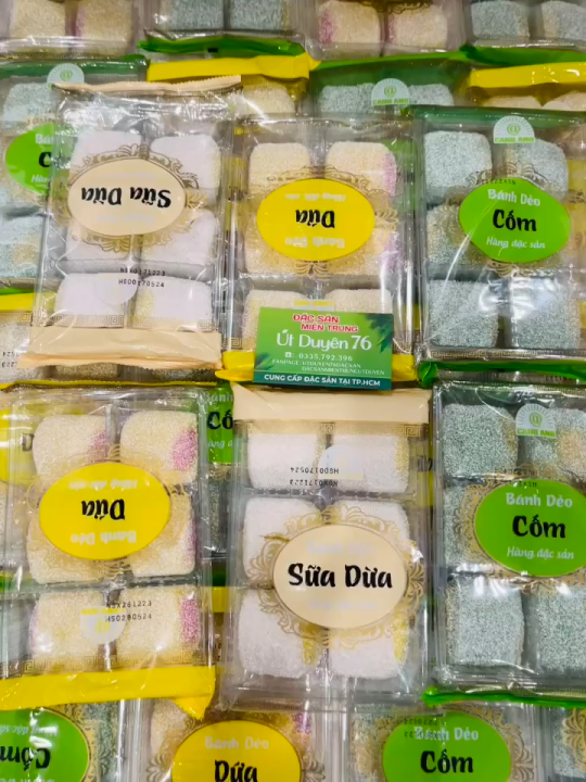 Bánh dẻo nếp phủ dừa siêu ngon280gr (SỈ 70 gói Bánh dẻo) - Bánh dẻo cốm ...